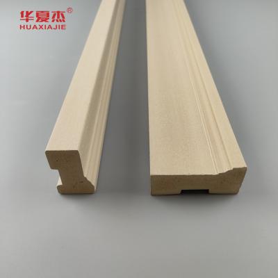 China Cost Price 50mm 76mm Wpc Brickmold Wpc Door Frame Wooden Grains Outdoor Decoration for sale
