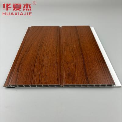 China U-vormig pvc-wandpaneel rood hout vochtbestendige pvc-plafondpaneel voor woonkamerversiering Te koop