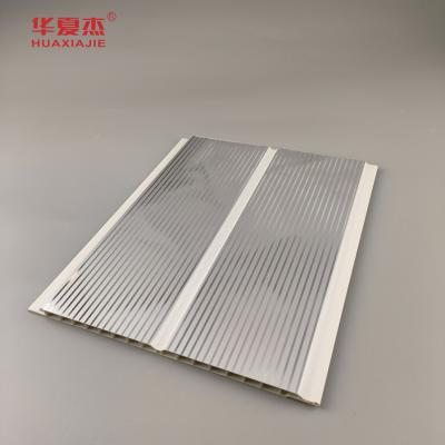 China Aanpassing PVC V-vormige wandpanelen Warm stempelen PVC wandpanelen Interieur decoratie Te koop