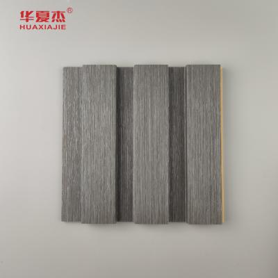 China Laminated Wpc Fluted Wall Panel  Wood Grain Wpc Panels Indoor Wall Decoration for sale