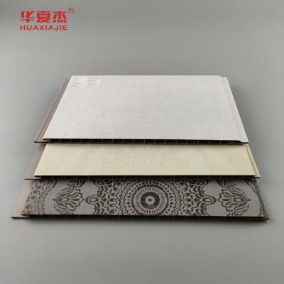 China Bathroom Waterproof Wood UPVC Wall Panels With Brushed Surface for sale