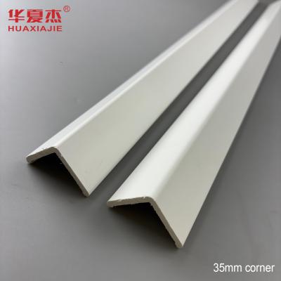 China White Pvc Corner 35mm Pvc Moulding Waterproof and Durable for Indoor Decoration for sale