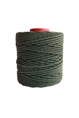 Cina 5mm Macrame cotone cordone di filato 3 fili contorti per la lunghezza 0-10000m Specificativi in vendita