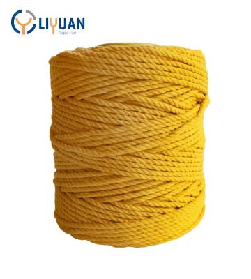 Cina Corde di macramma 5 mm di cotone 3 fili di corda per varie applicazioni Lunghezza 0-10000m in vendita