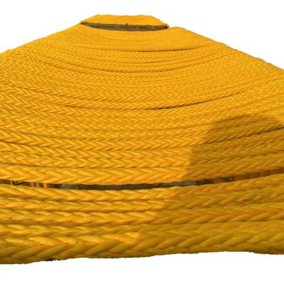 中国 12 糸 6 - 80mm オレンジ色 UHMWPE ロープ 帯 超重用アプリケーションの理想的なソリューション 販売のため