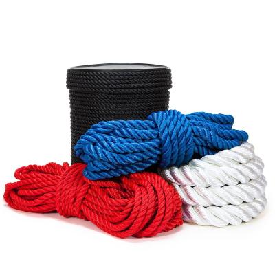 Cina Linea di ormeggio marino a doppia trama di 32 mm, fatta di fibre e fili 3/4 per navi da guerra in vendita