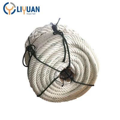 Cina Struttura personalizzata Top Fashion 3 fili di polipropilene Uhmwpe 2 Inch Dock Line corda di ormeggio in vendita