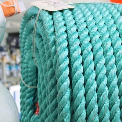 中国 高耐久性 3/4 糸 ポリエステル ドックライン 固定用の曲がったロープ 販売のため