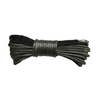中国 140kn 容量 黒 6mm Uhmwpe 27000Lbs 合成ロープウィンチ 販売のため