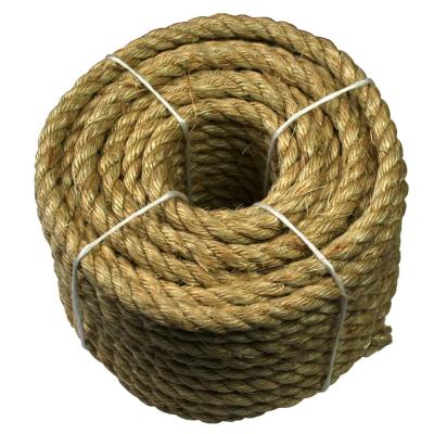 Cina 6mm-12mm Twisted Jute Sisal Strapping Rope Il tuo go-to per l'imballaggio e il trascinamento in vendita