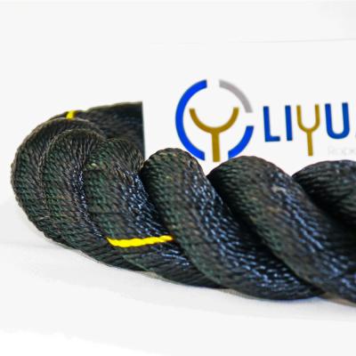 China Custom 3ply Twisted Polyester Fabric Marine Mooring Rope voor multifunctionele toepassingen Te koop