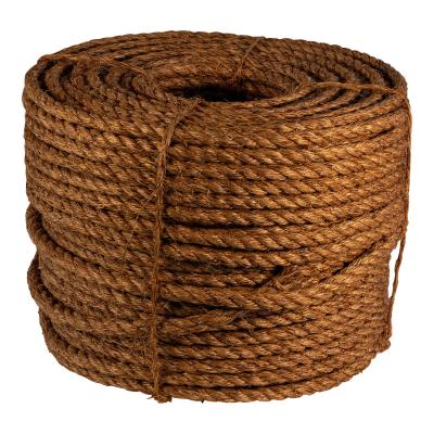China Corda de Jute Natural Marrom 12mm 3 Ply Twist Jute Manila Corda para Embalagem comprimento 100 yardas à venda