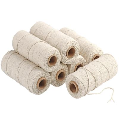 Cina 100% di cotone 3 mm macrame cord roll di corda intrecciata per progetti personalizzati in vendita
