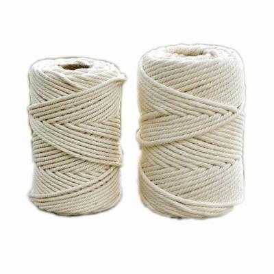 Cina 100% di cotone 3 mm macrame cord roll di corda intrecciata per progetti personalizzati in vendita