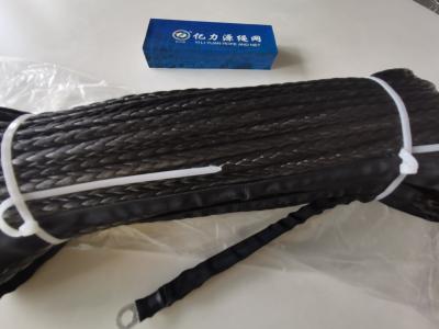中国 10mm UHMWPE 繊維編み合成牽引ウィンチロープ 性能のためのカスタムカラー 販売のため