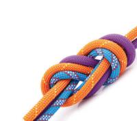 China 2-20mm Diameter Nylon Rope for Square Dancing Solid Rainbow Color Gymnastics Rope for sale