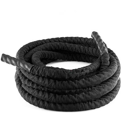China Gecostumeerd 25mm-50mm Zwart Zwaar Polyester Workout Fitness Oefening Fitness Gym Kracht Gevechts touw Te koop