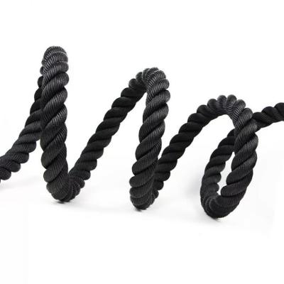 China Gecostumeerd 25mm-50mm Zwart Zwaar Polyester Workout Fitness Oefening Fitness Gym Kracht Gevechts touw Te koop