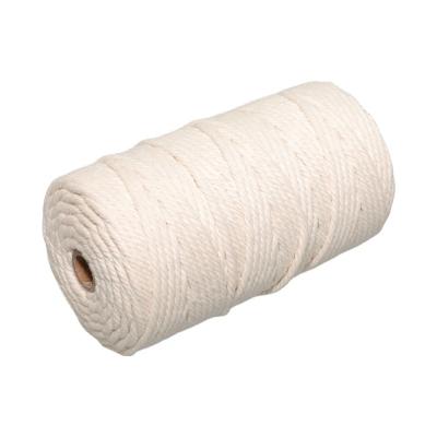 Cina 3 mm di cotone naturale cordone di macramma torto a granel corda paracadute per macramma pendenti di parete in vendita