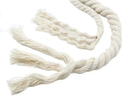 Cina 3 mm di cotone naturale cordone di macramma torto a granel corda paracadute per macramma pendenti di parete in vendita