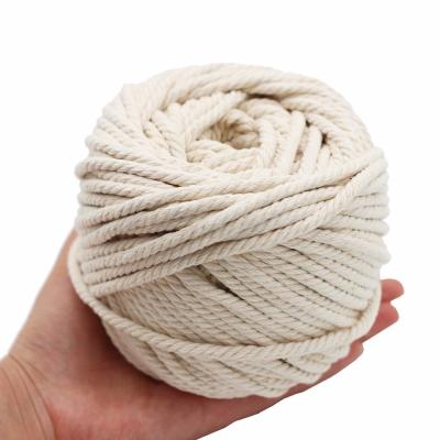 Cina Canada 5 mm cordone di cotone torto Macrame fatto da materiali riciclati da YI LI YUAN in vendita