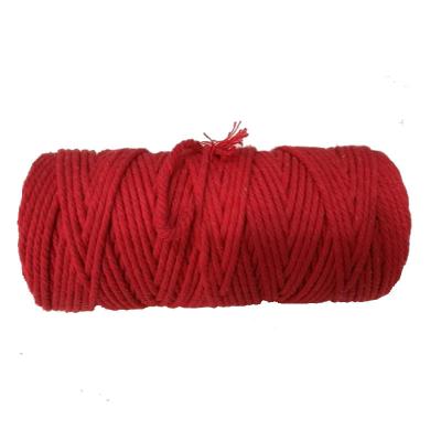 Cina 100% cotone multicolore 2 mm corda di macramma naturale contorta per applicazioni polifunzionali in vendita
