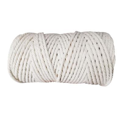 Cina Specificità 3 filo 12 mm di cotone puro riciclato Macrame corda con specifiche in vendita