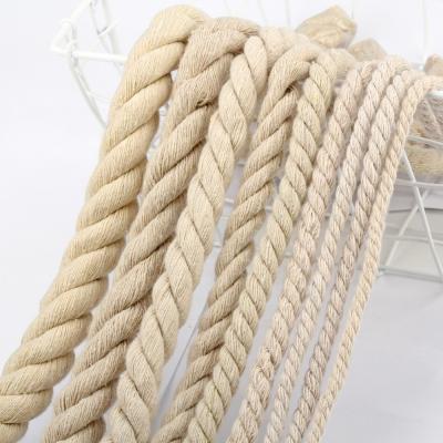 Cina Specificità 3 filo 12 mm di cotone puro riciclato Macrame corda con specifiche in vendita
