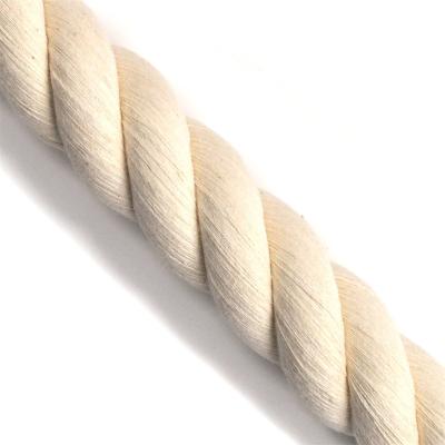 Cina 3/4 filo 10 mm Ecru Color Twisted Gross Cotton Rope per sacchetto di tela Lunghezza 0-220m in vendita
