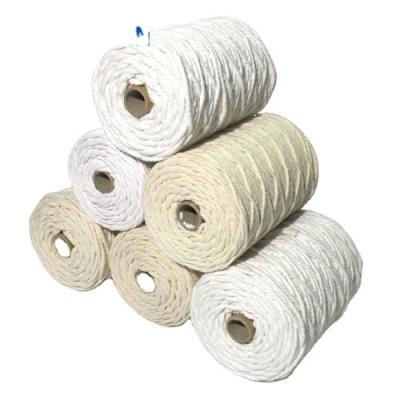 China 3 Filamento reciclado Cordão natural de torção Cordão de algodão versátil para uso multiuso à venda