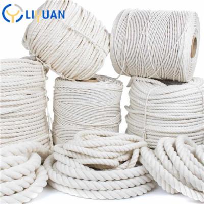 China 3 Filamento reciclado Cordão natural de torção Cordão de algodão versátil para uso multiuso à venda
