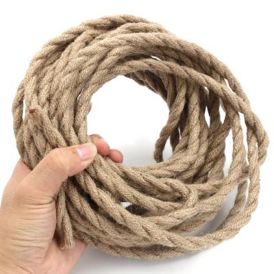 China 3 mm vezel 3 strengen gedraaid touw Manila Jute Sisal touw voor het voorkomen van bittere kou Te koop