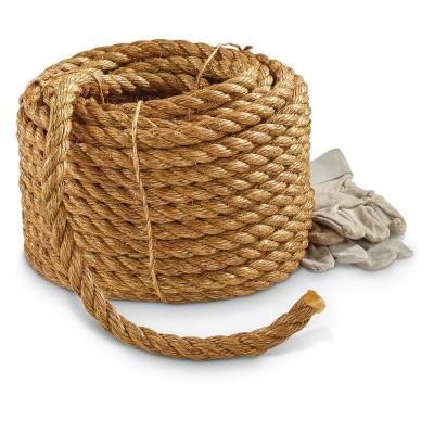 China 3 mm vezel 3 strengen gedraaid touw Manila Jute Sisal touw voor het voorkomen van bittere kou Te koop