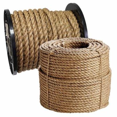 China 3 mm vezel 3 strengen gedraaid touw Manila Jute Sisal touw voor het voorkomen van bittere kou Te koop