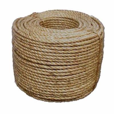 China 3 mm vezel 3 strengen gedraaid touw Manila Jute Sisal touw voor het voorkomen van bittere kou Te koop