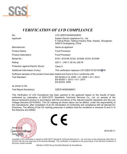 LDV-CE - Easten Electric Appliance Co.,LTD