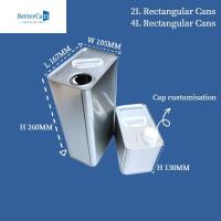 China 4L Rectangular Metal Paint Tins - 0.23mm to 0.35mm Thickness Options for Industrial Storage Containers for sale