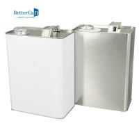 China White Rectangular 1 Gallon Metal Can 167x105x260mm Tinplate Engine Oil Container for sale