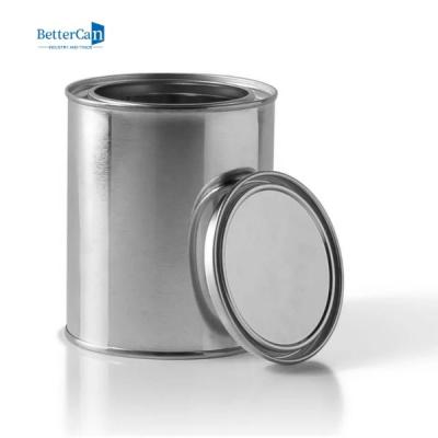 China Custom Empty Paint Tins 1 Litre Round Automotive Paint Cans With Tight Triple Lid for sale