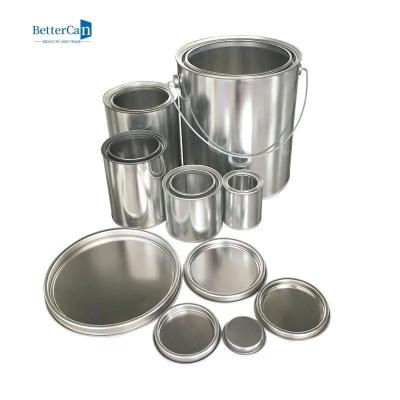 China Round 3.7L Industrial Paint Tins Custom Tin Can Metal With Lever Lids for sale