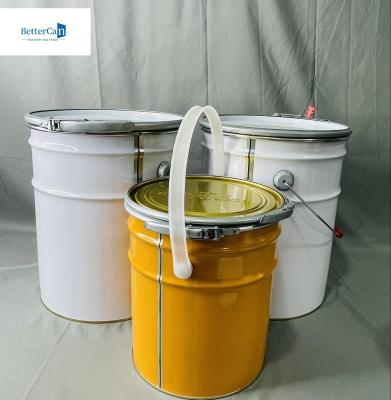 China 6.5 Liter Empty Liquid metal Can Custom 5 Liter Packaging Metal Pail Large Tin Can Recycling for sale