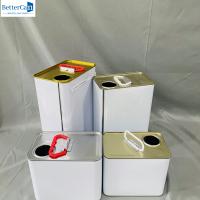 China 5L Rectangular Paint Tin Can with 0.23-0.25mm Thickness for Automotive Paint Storage and Industrial Liquids for sale