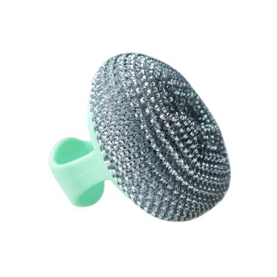 Cina Pulizzatore di fili in acciaio inossidabile con manico in plastica 6.7*6.7*6cm Sostenibile in vendita