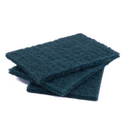 China Non Woven Cleaning Scouring Pad Green Scuff Pad For Kitchen Dish Polishing for sale