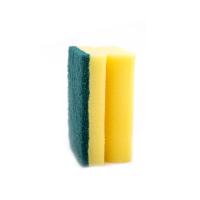 China Customized Notch Shape Kitchen Sponge Scourer 10x7x4.5cm for sale