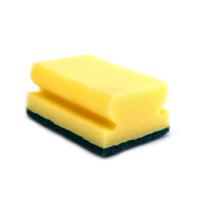 China Customized Notch Shape Kitchen Sponge Scourer 10x7x4.5cm for sale
