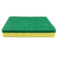 China Biodegradable Square Cellulose Sponge Green Yellow Compostable for sale