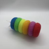 China Multicolor Plastic Mesh Scrub Ball for Kitchenware Cleaning for sale