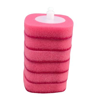 China Donghui Wall-Mounted Disposable Toilet Brush System with Sponge Refills for sale