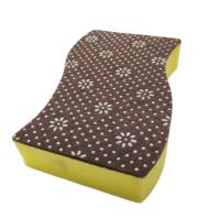 China Durable Printed Kitchen Sponge for Grease and Grime for sale